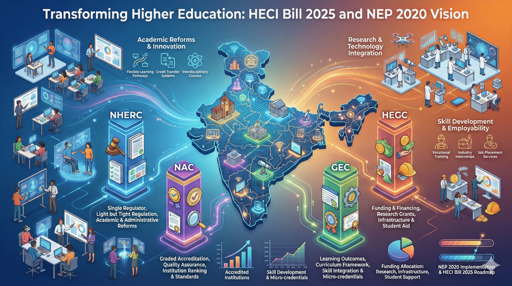 Transforming Higher Education: HECI Bill 2025 and NEP 2020 Vision ...